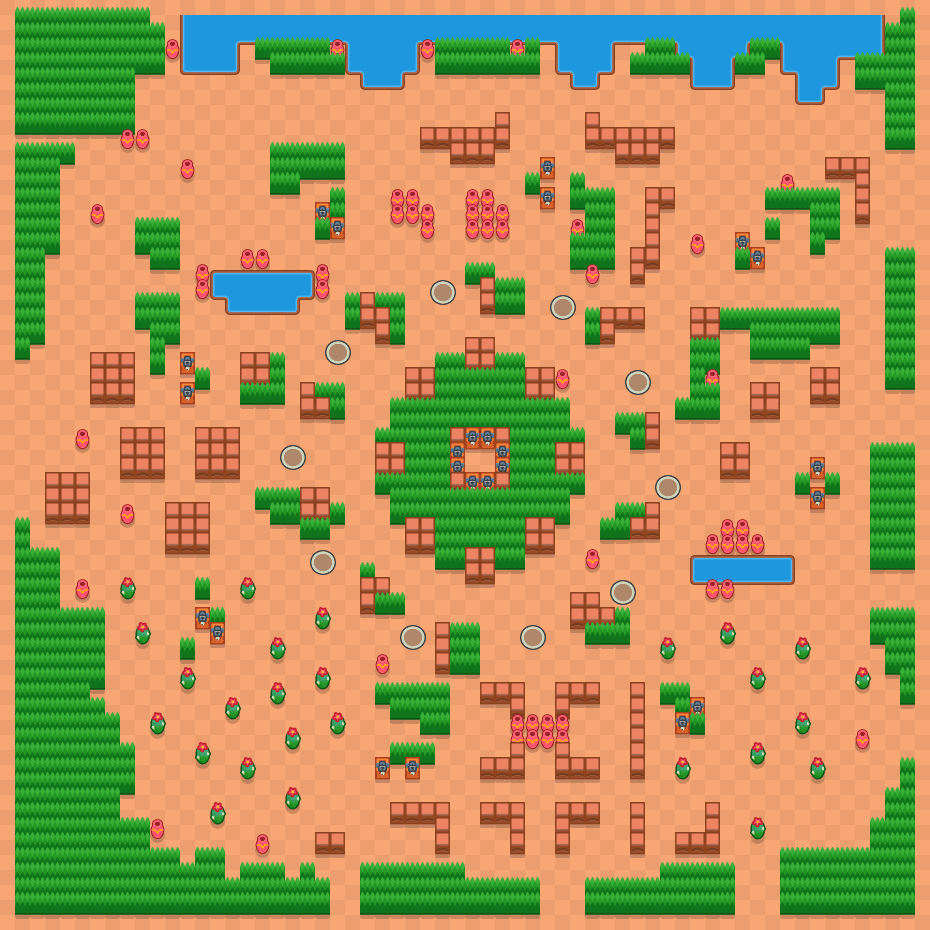 BS Solo Showdown Maps - All maps and builds - Brawl Stars