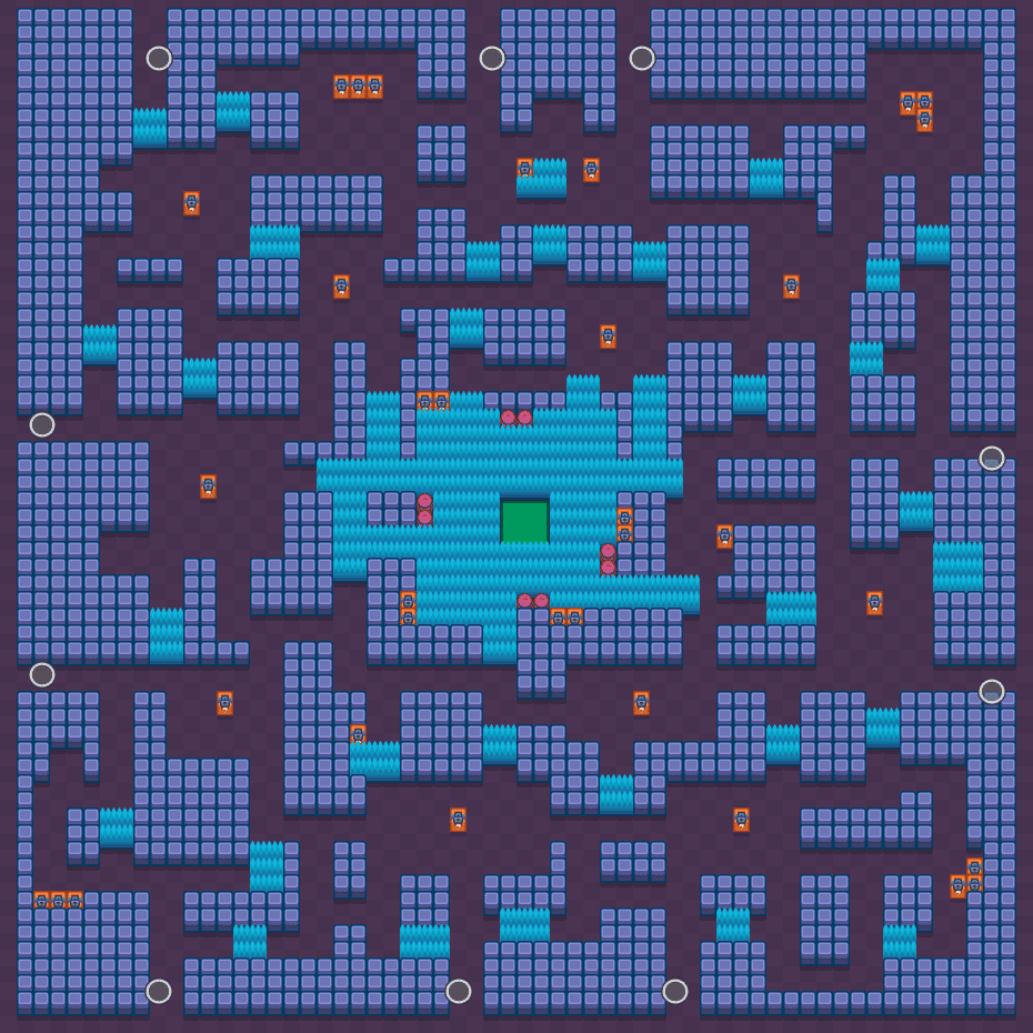 BS Solo Showdown Maps - All maps and builds - Brawl Stars