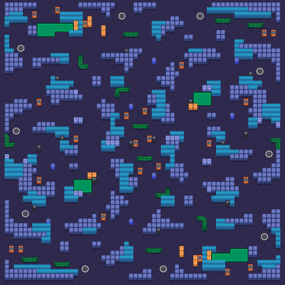BS Solo Showdown Maps - All maps and builds - Brawl Stars