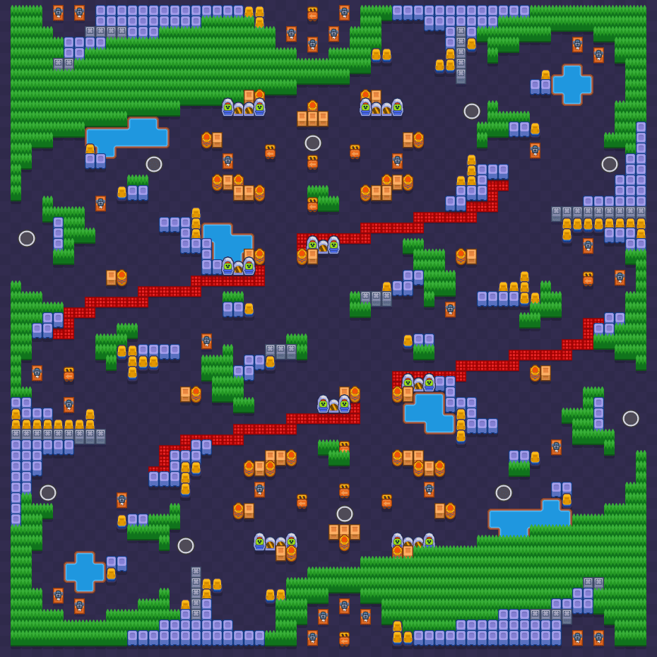 BS Solo Showdown Maps - All maps and builds - Brawl Stars