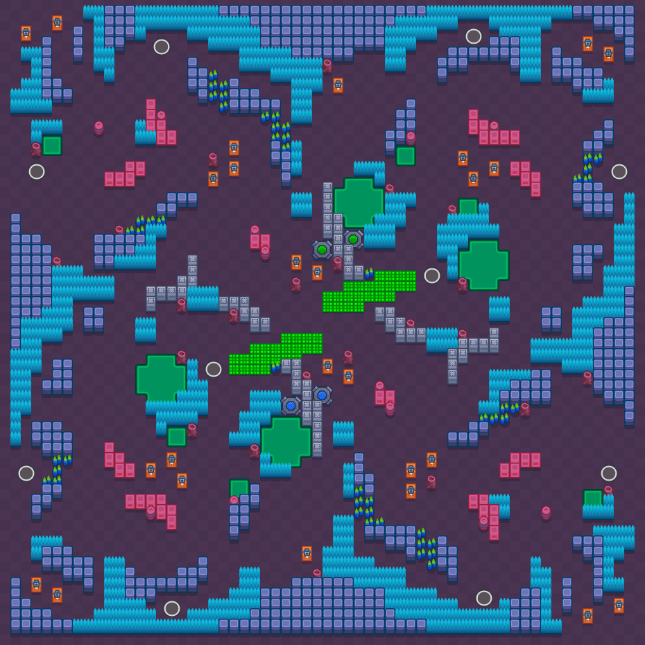 BS Solo Showdown Maps - All maps and builds - Brawl Stars