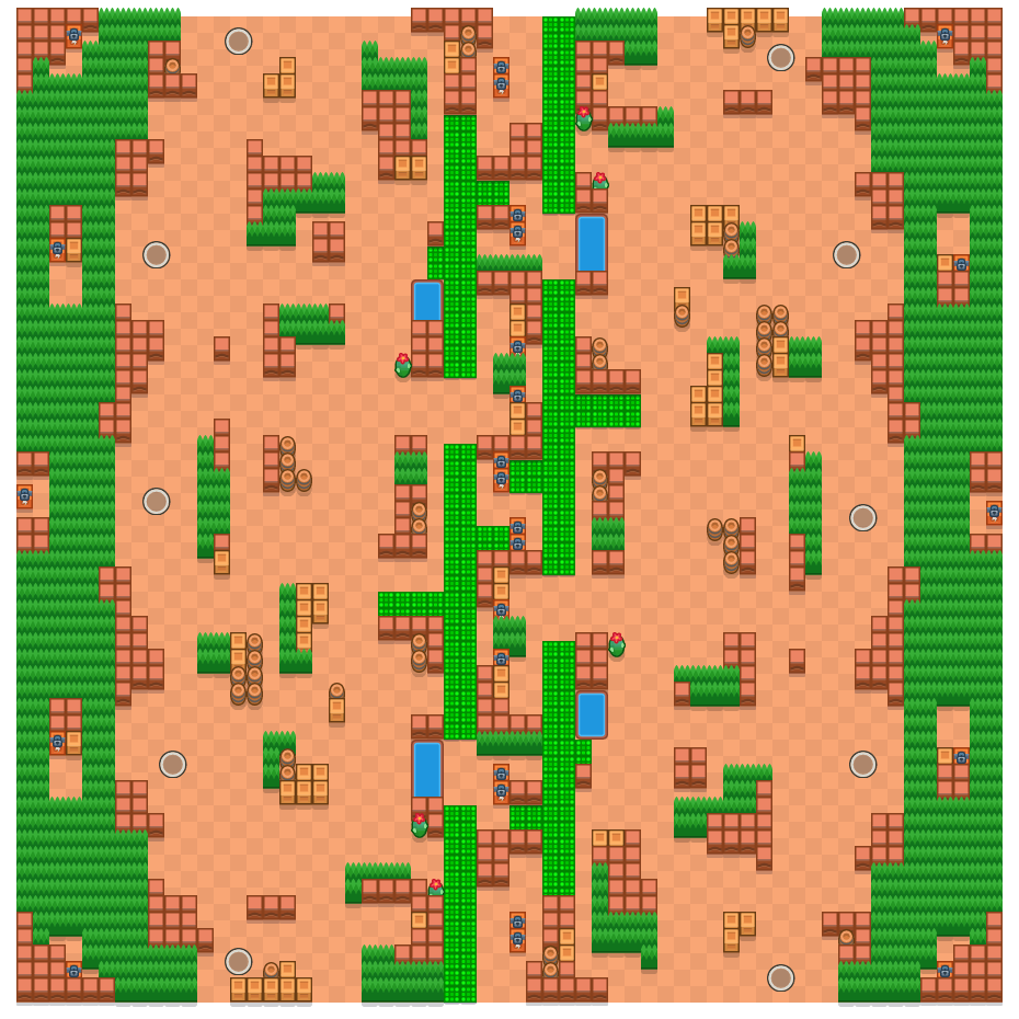 BS Solo Showdown Maps - All maps and builds - Brawl Stars